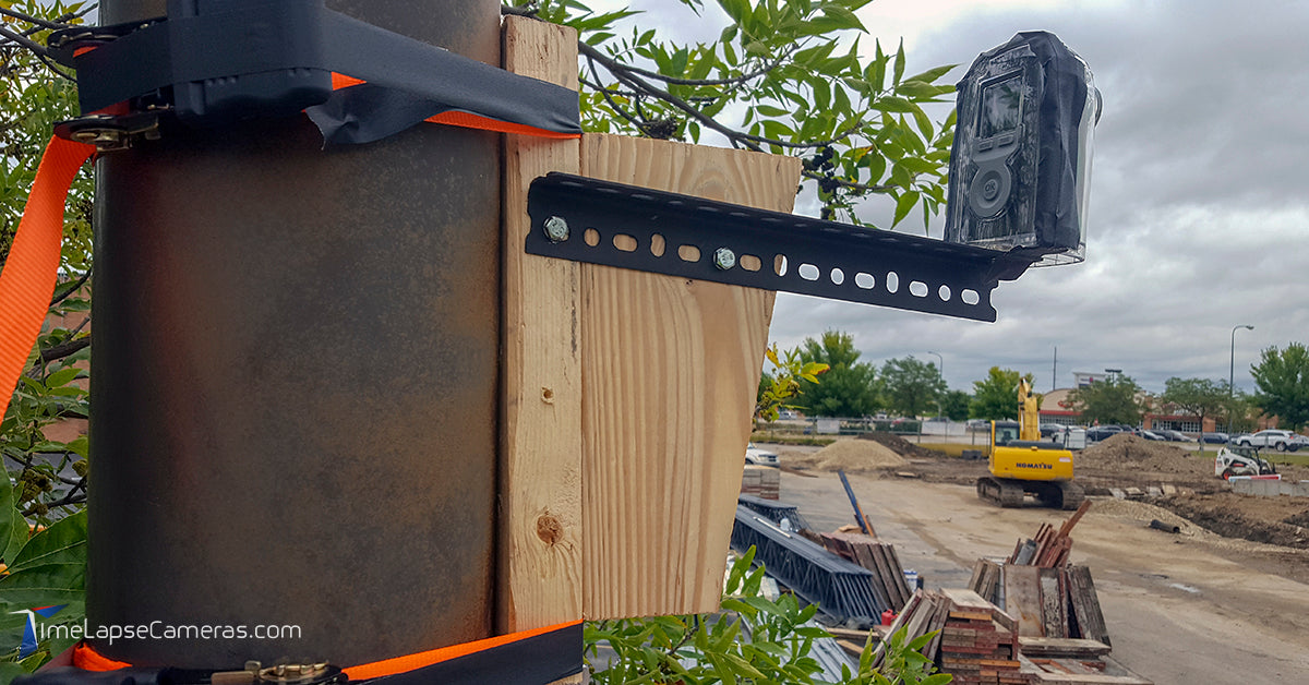 Mounting a Brinno Time Time Lapse Construction Camera to a Pole